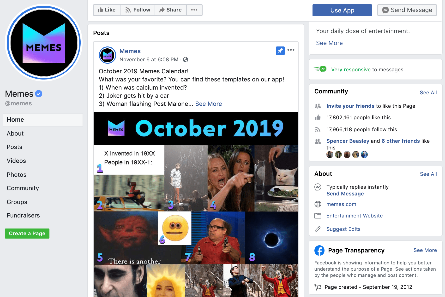 Top 10 Facebook Meme Pages | NeoReach Blog | Influencer Marketing